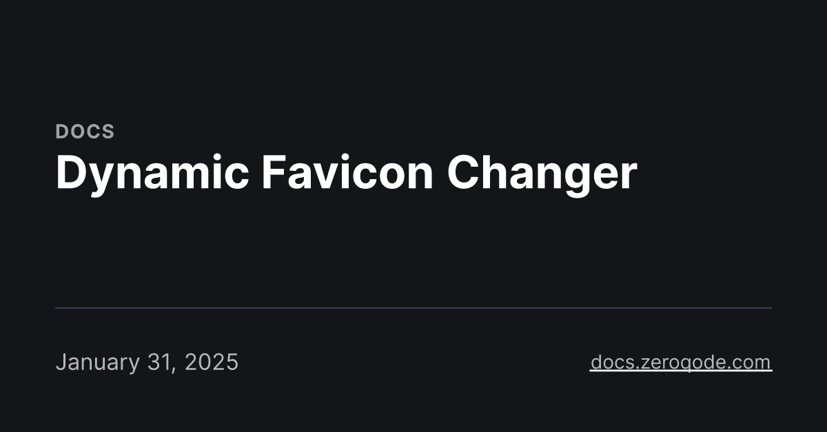 Dynamic Favicon Changer