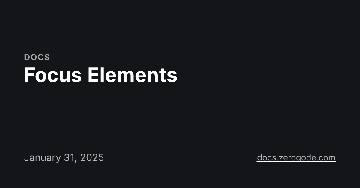 Focus Elements