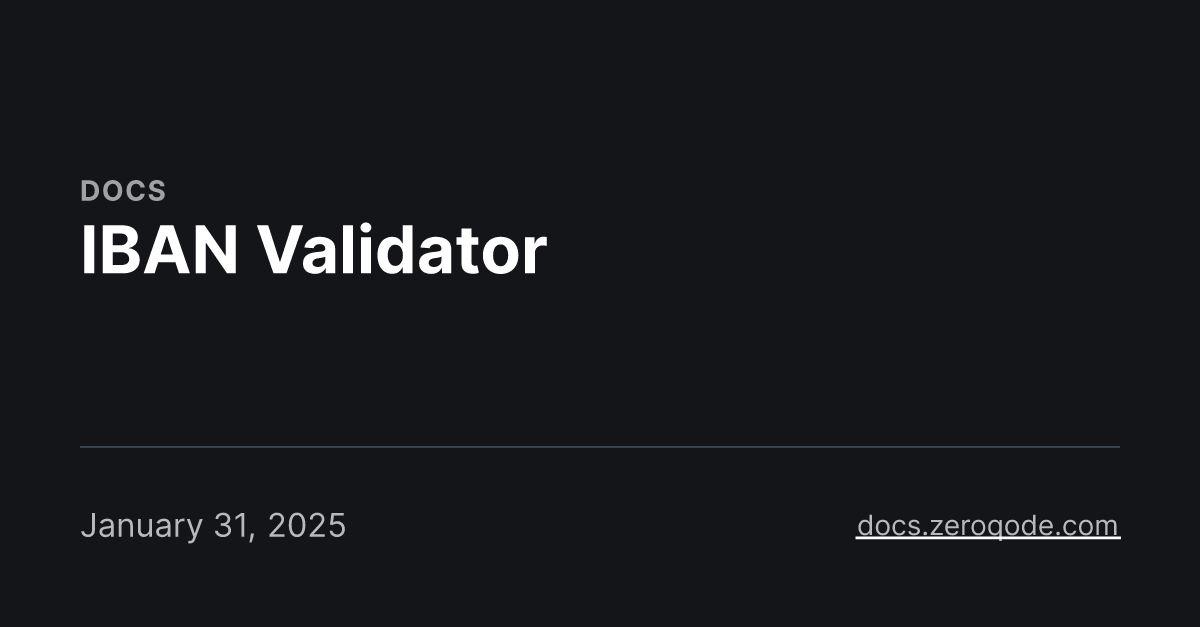 IBAN Validator