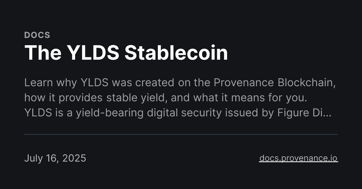 The YLDS Stablecoin