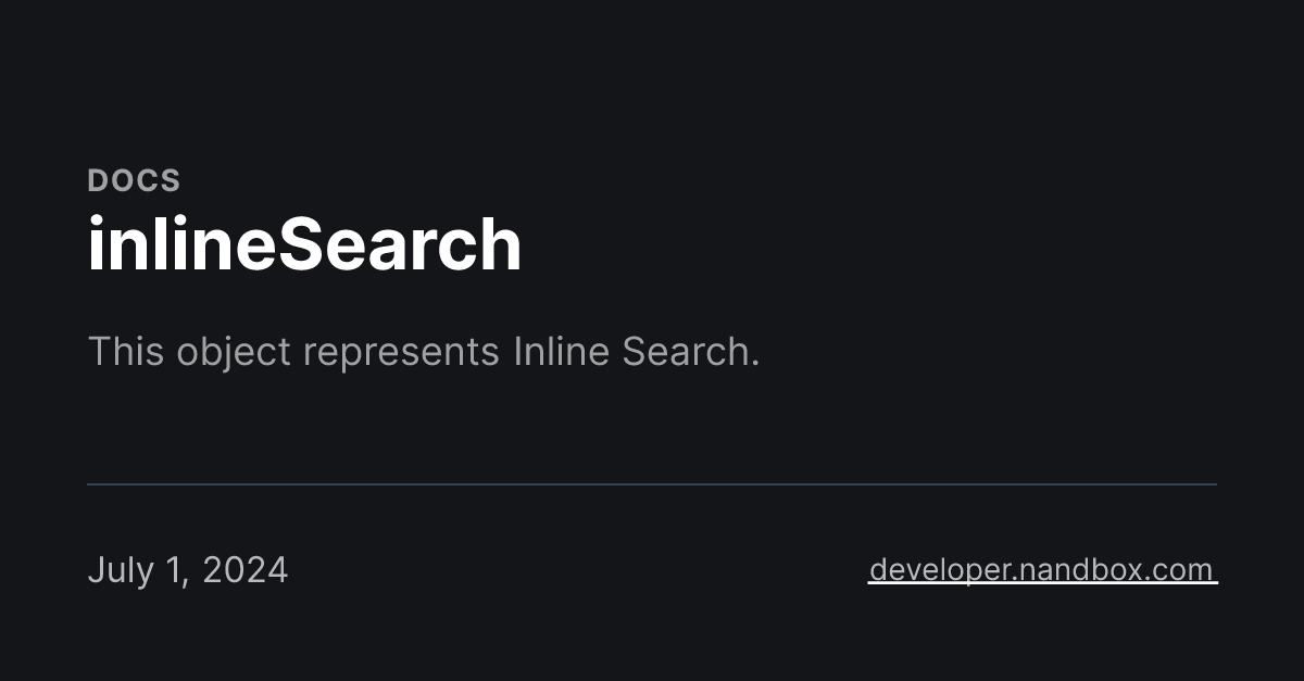 inlineSearch