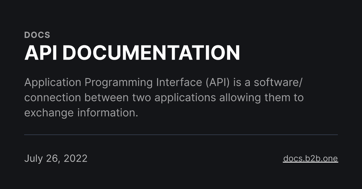 API DOCUMENTATION