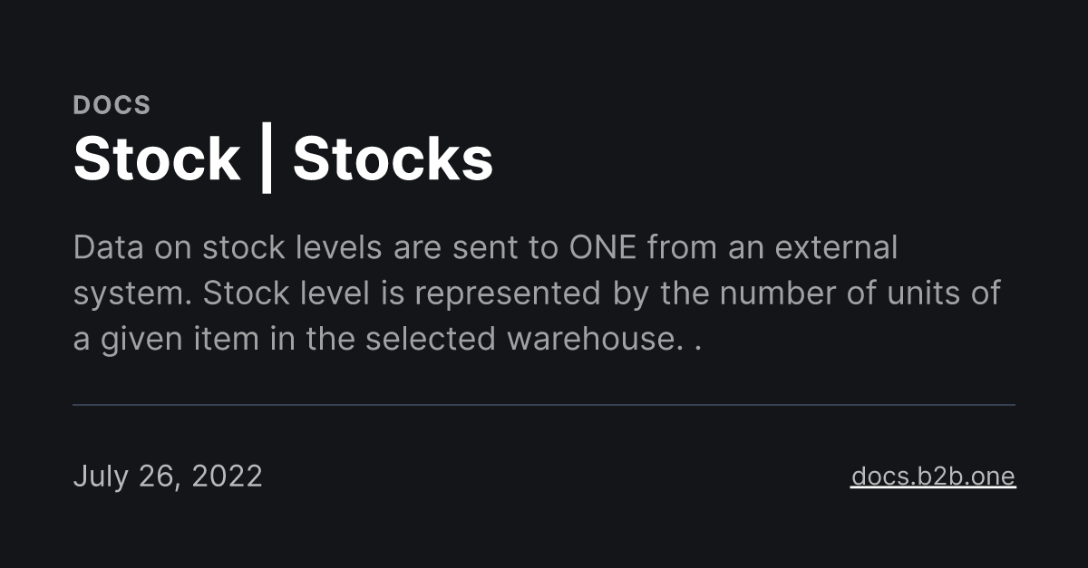 Stock | Stocks