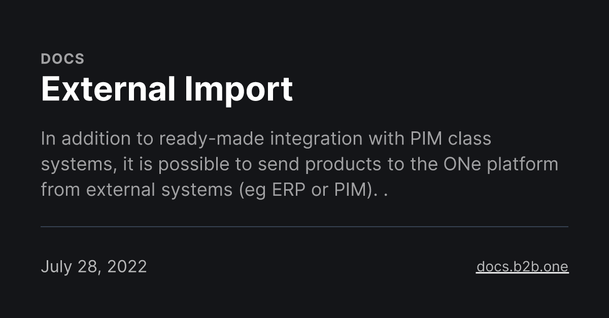 External Import