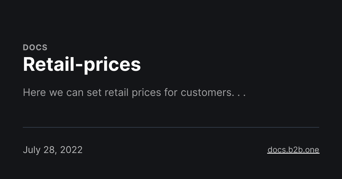 Retail-prices