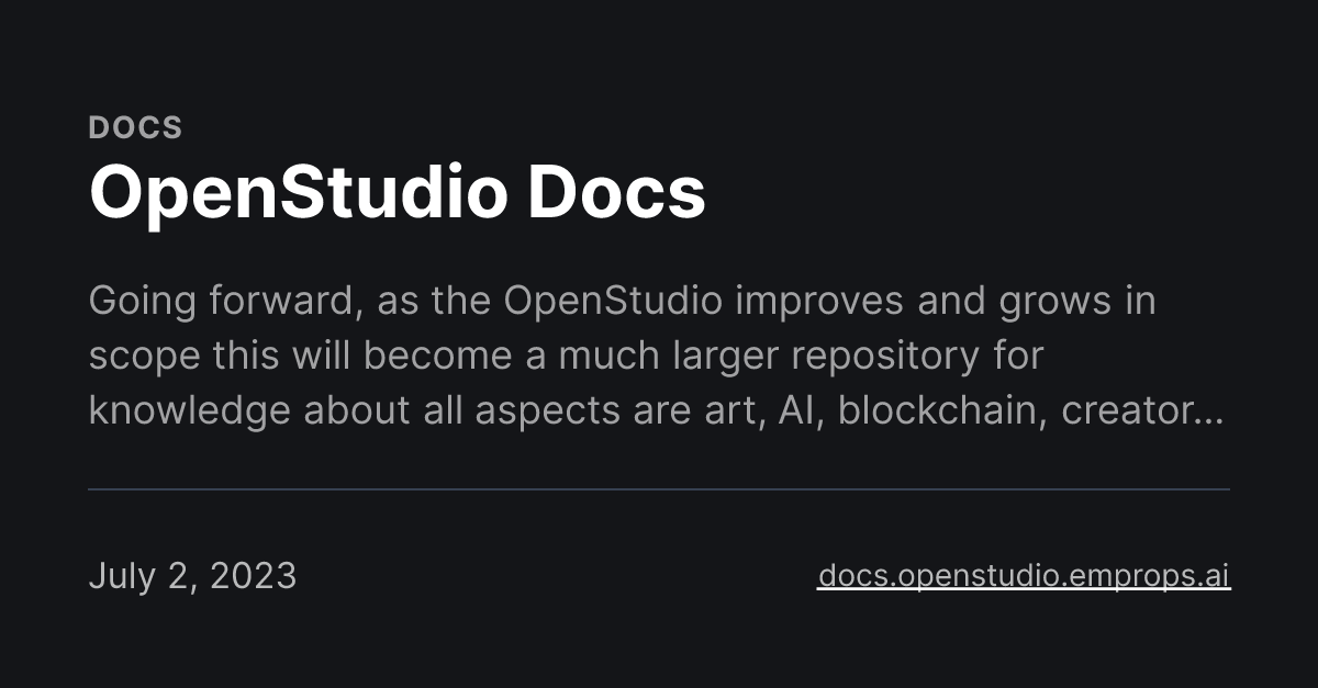 Openstudio Docs