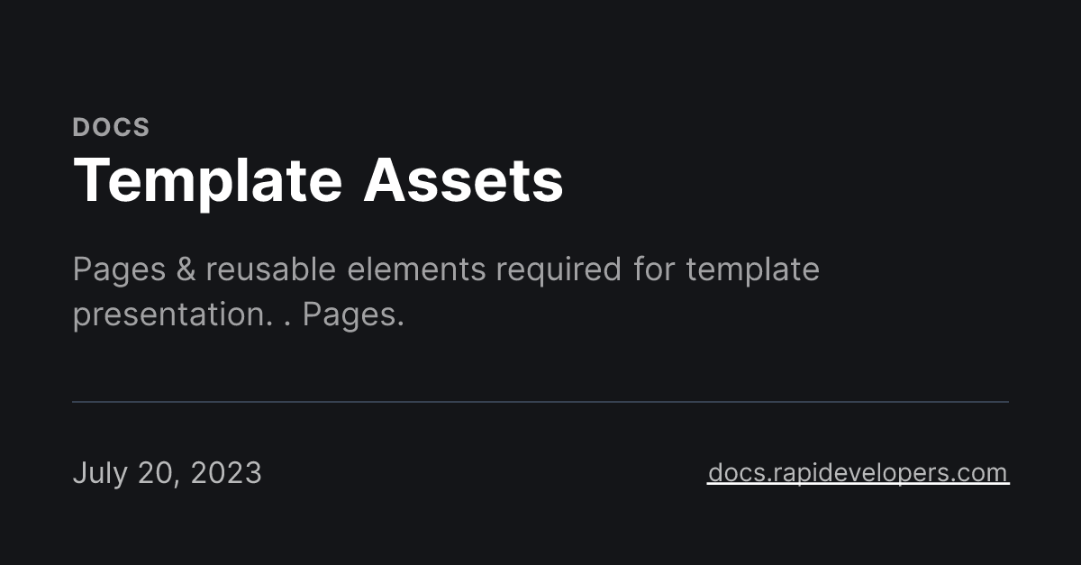 Template Assets
