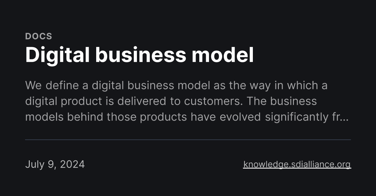 Digital business model