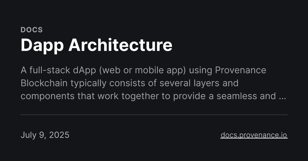 Dapp Architecture