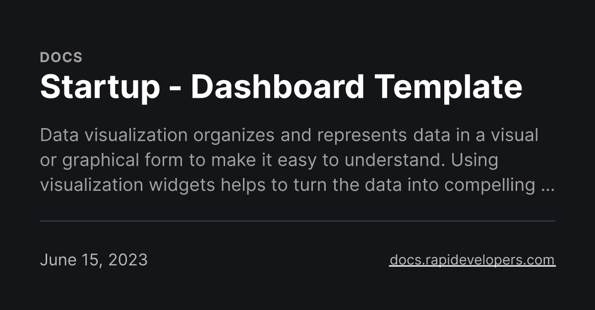 Startup - Dashboard Template