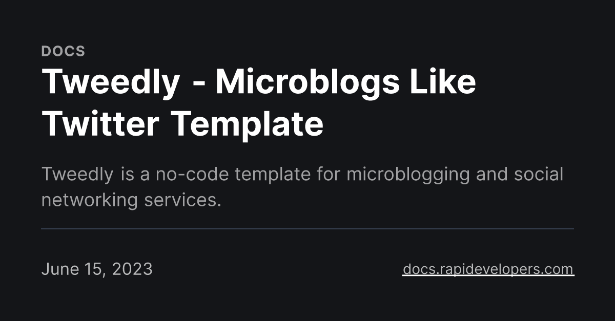 Tweedly - Microblogs Like Twitter Template