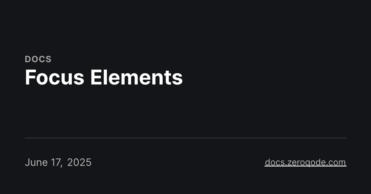 Focus Elements