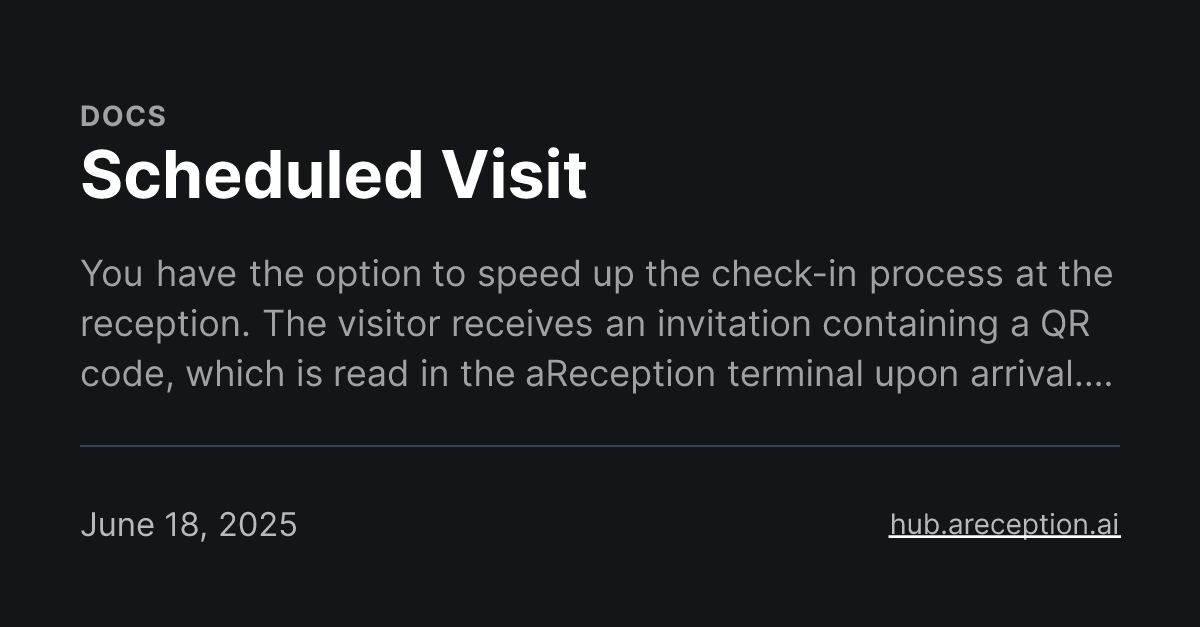 Scheduled Visit