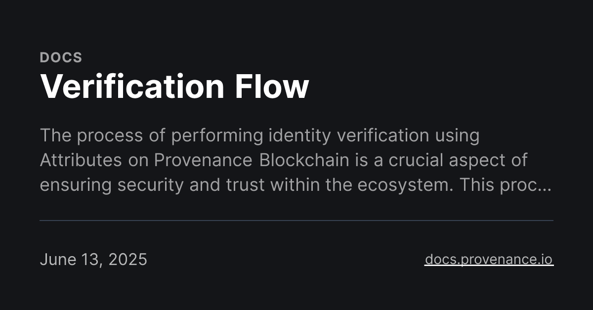 Verification Flow