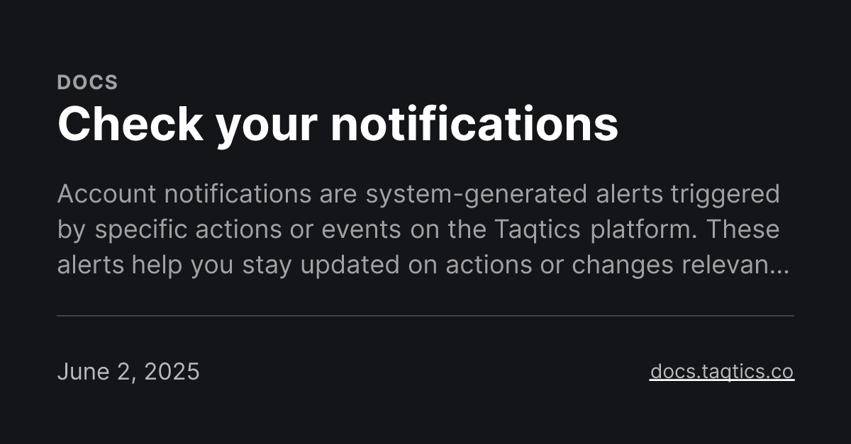 Check your notifications