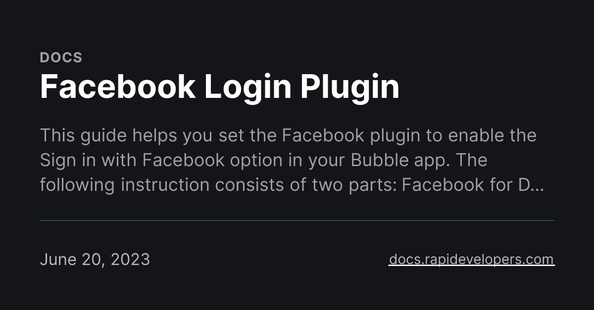 Facebook Login Plugin