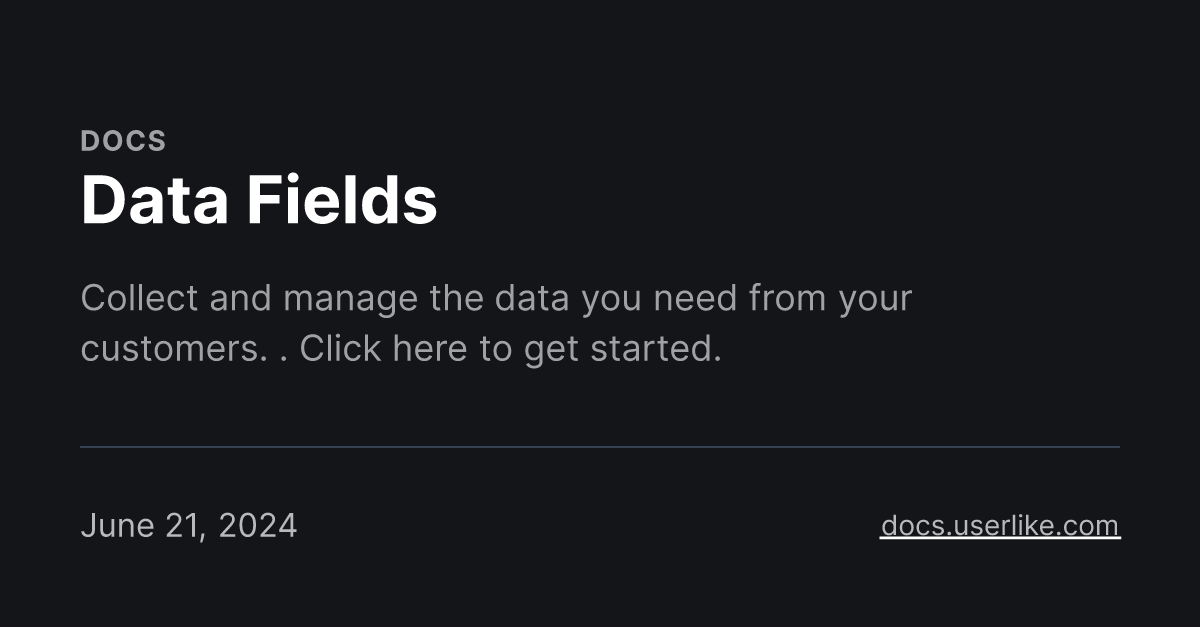 Data Fields Data Fields