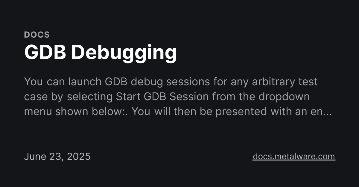 GDB Debugging