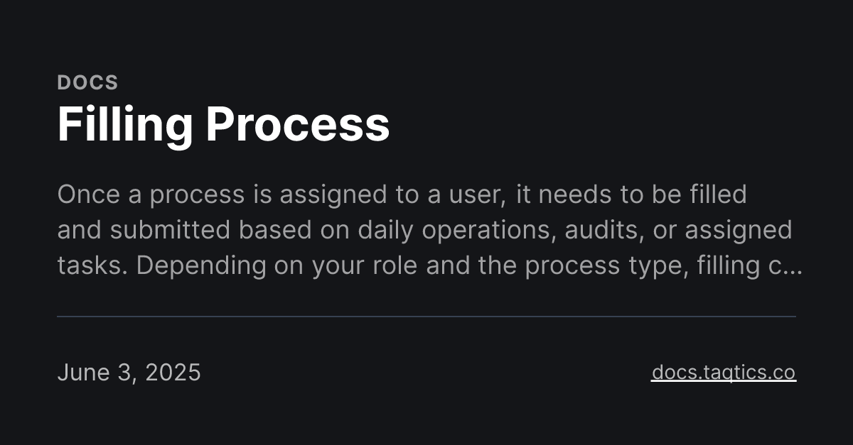 Filling Process