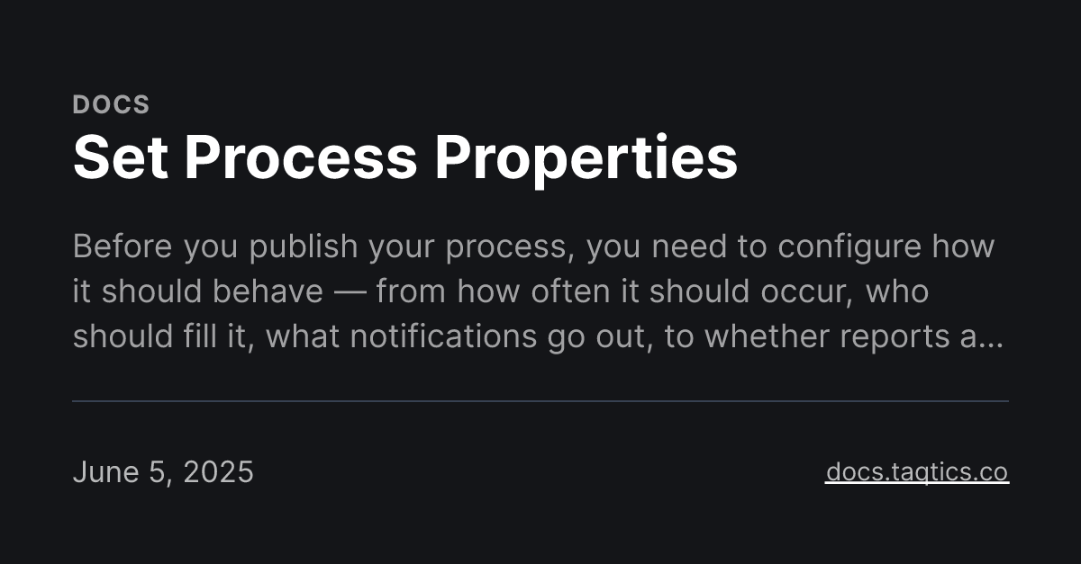 Set Process Properties