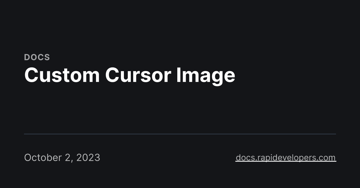 Custom Cursor Image