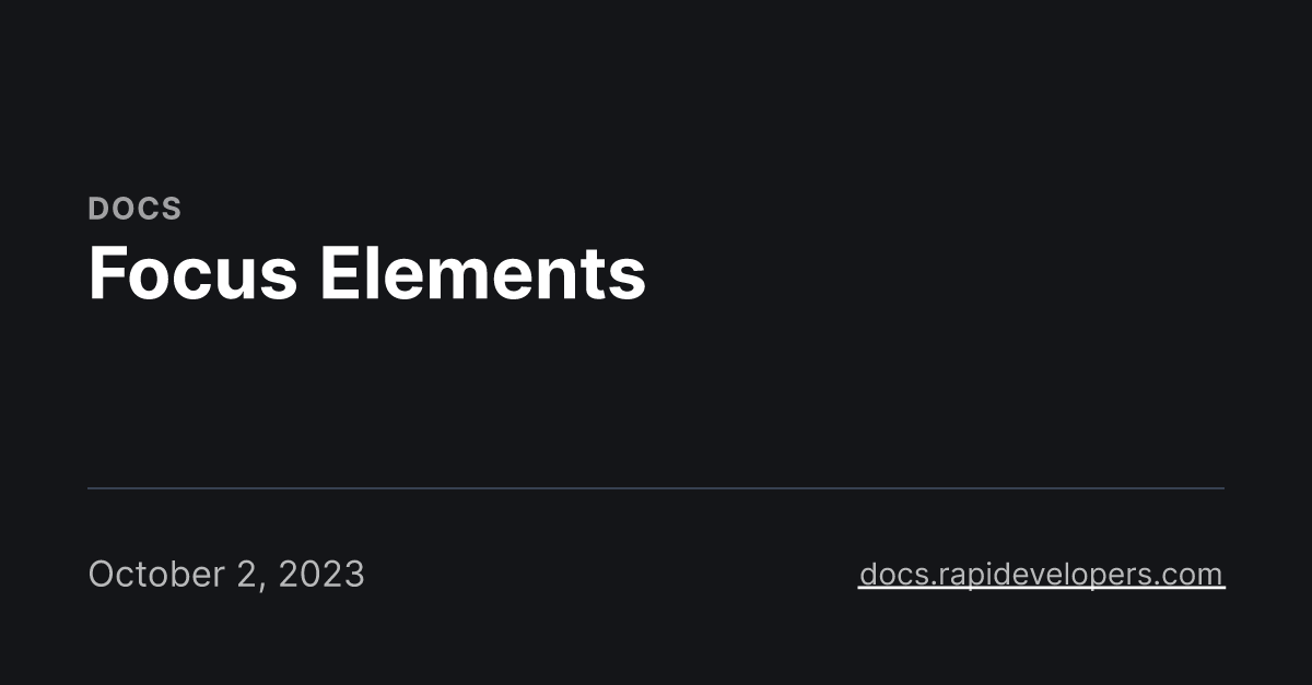 Focus Elements