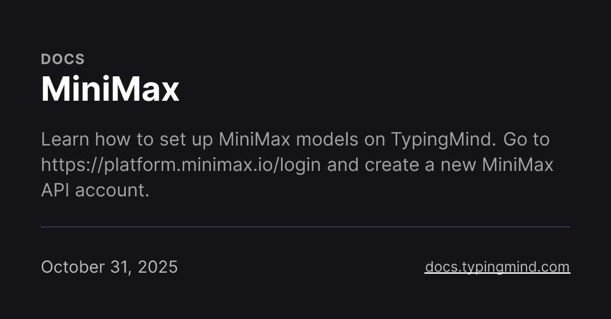 MiniMax