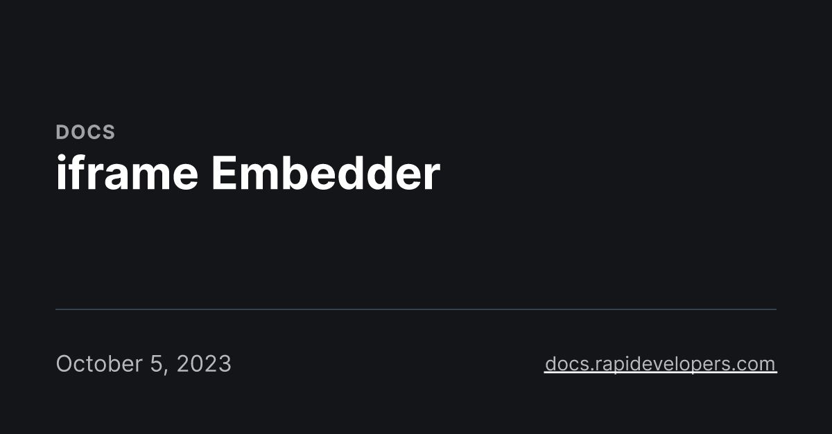 iframe Embedder