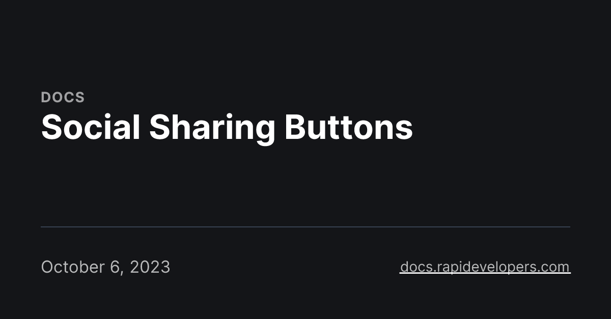 Social Sharing Buttons