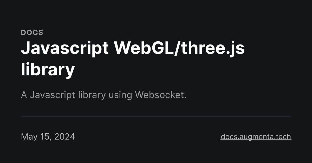 Javascript WebGL/three.js library