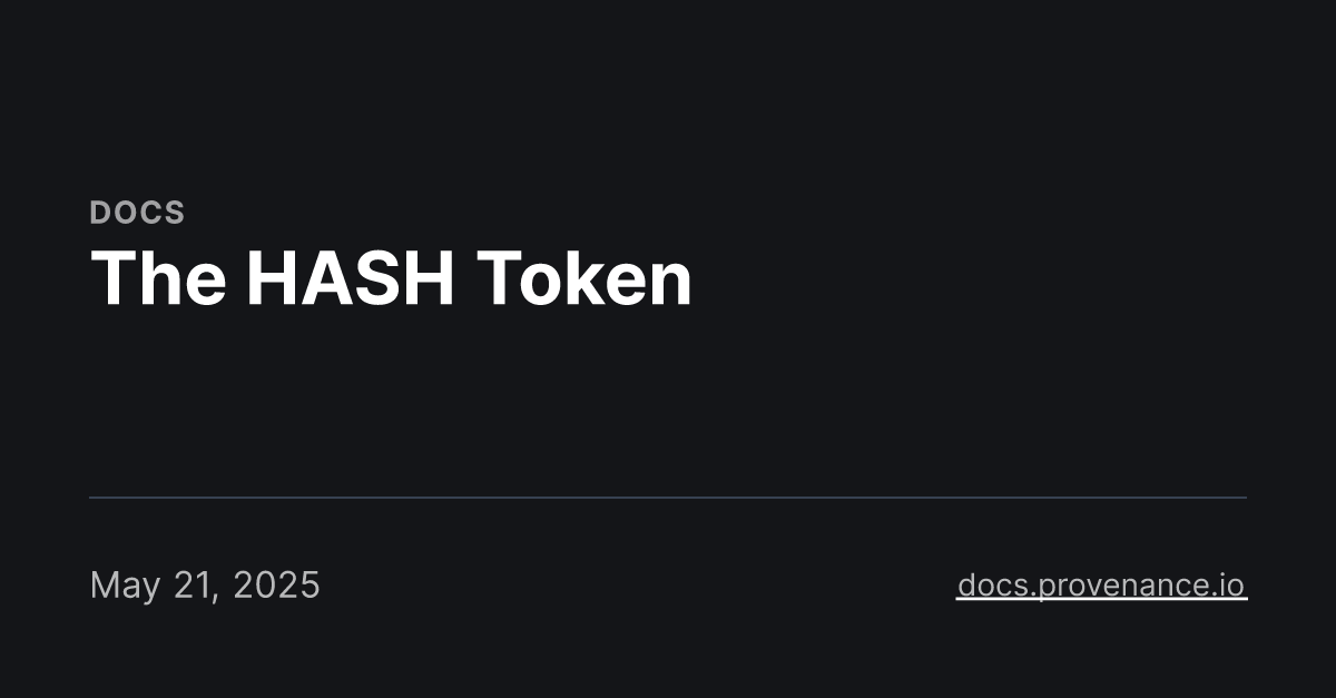 The HASH Token