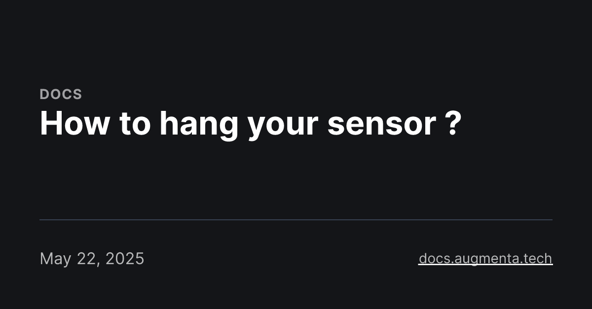 How to hang your sensor