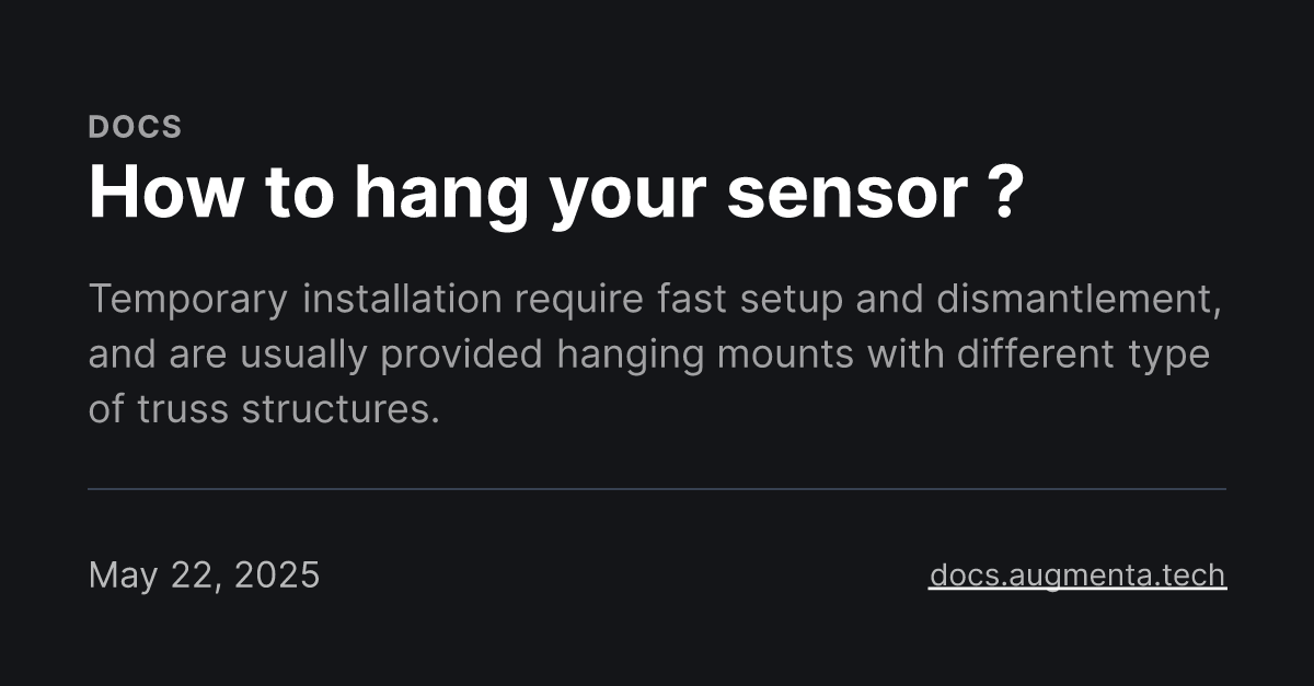 How to hang your sensor