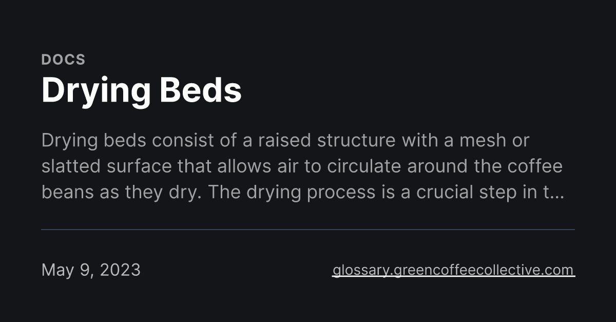 Drying Beds