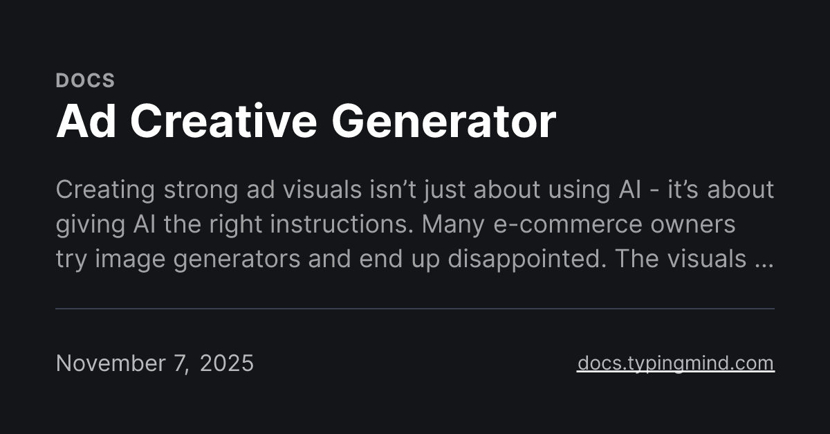 Ad Creative Generator