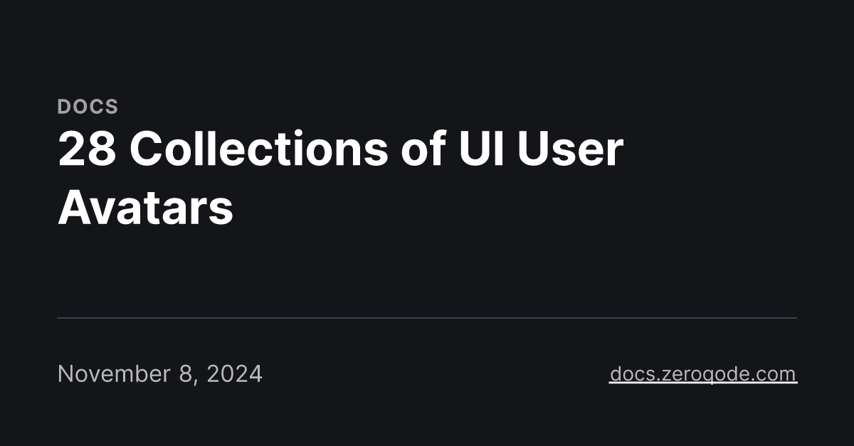 28 Collections of UI User Avatars
