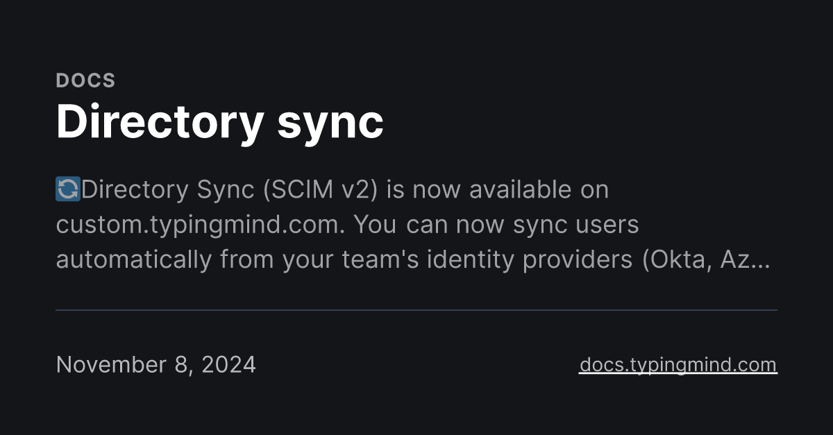 Directory sync