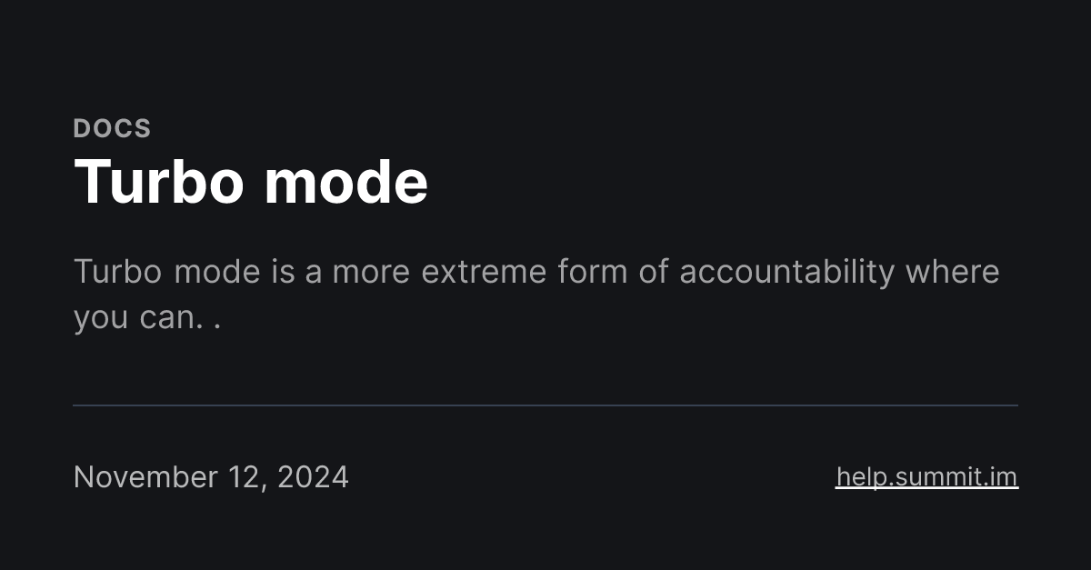 Turbo mode