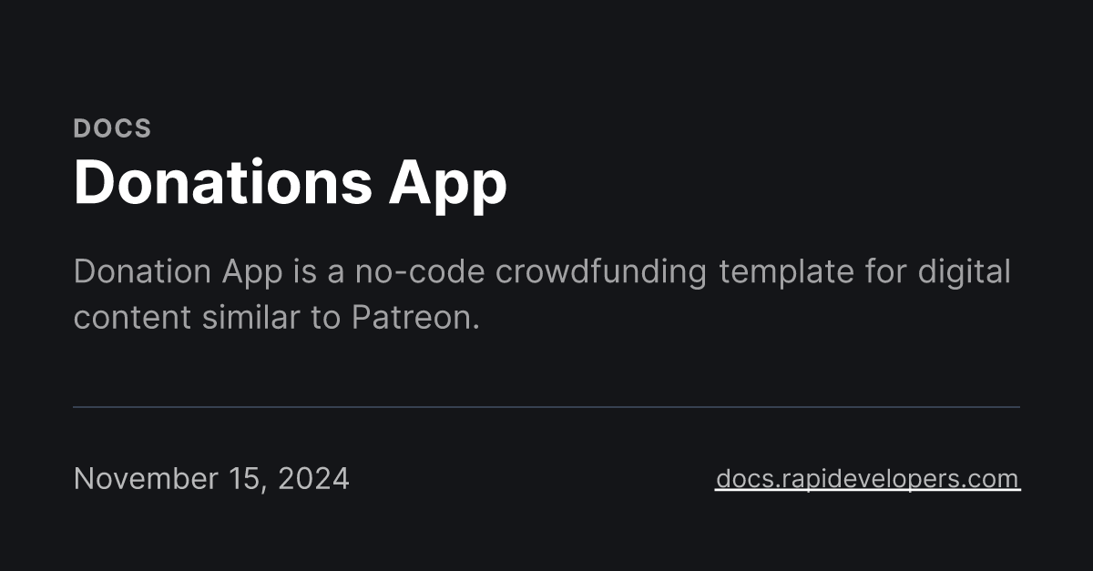 Donations App