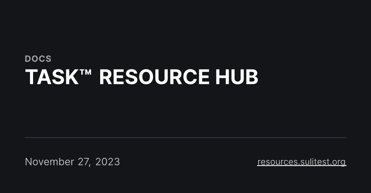 TASK™ RESOURCE HUB