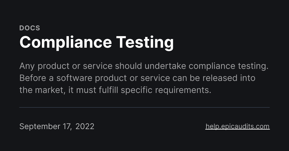 Compliance Testing