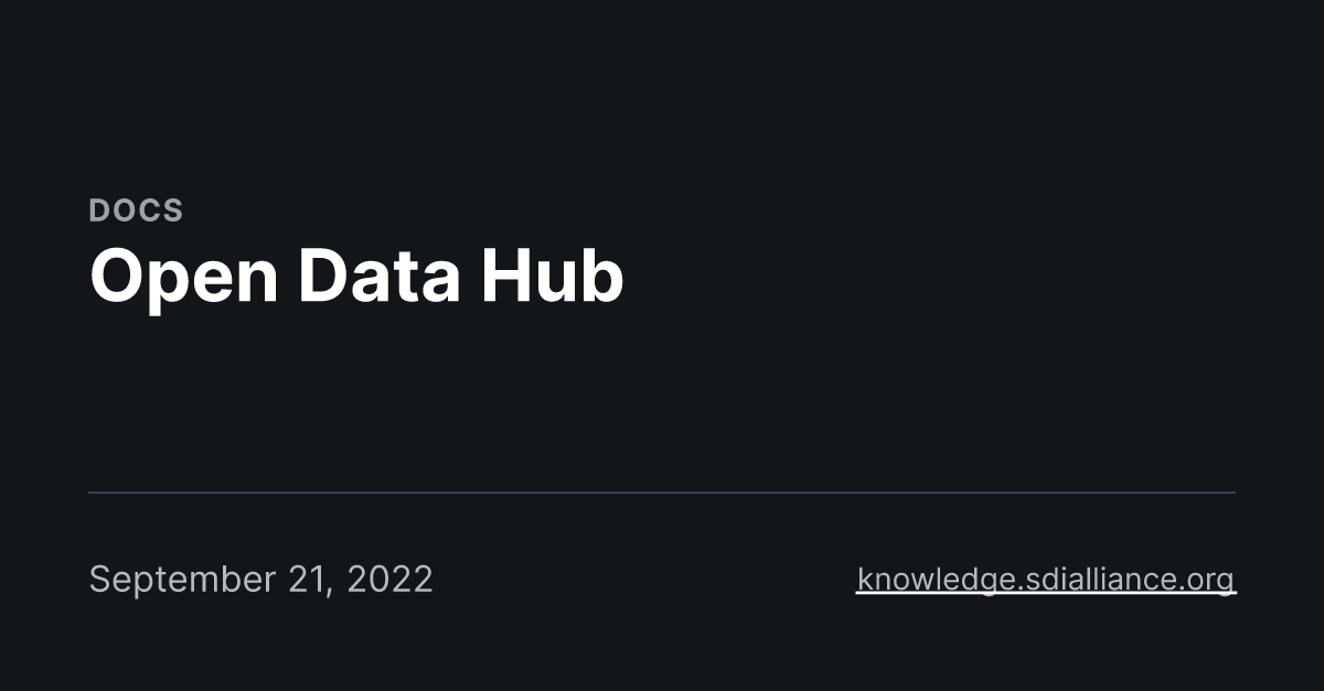 Open Data Hub