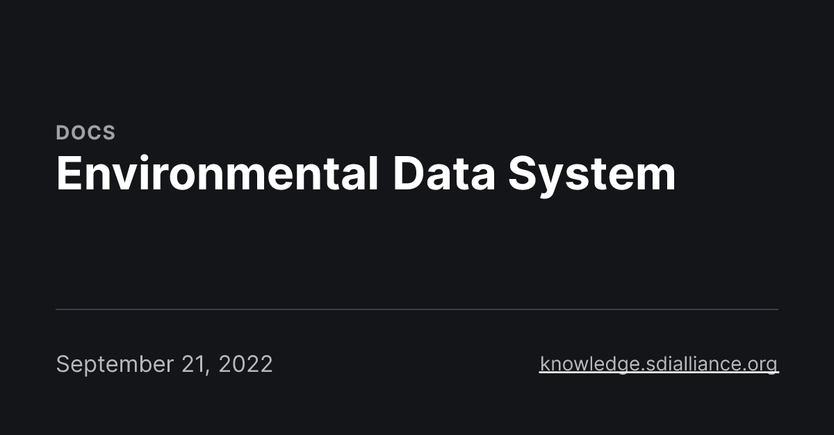 Environmental Data System