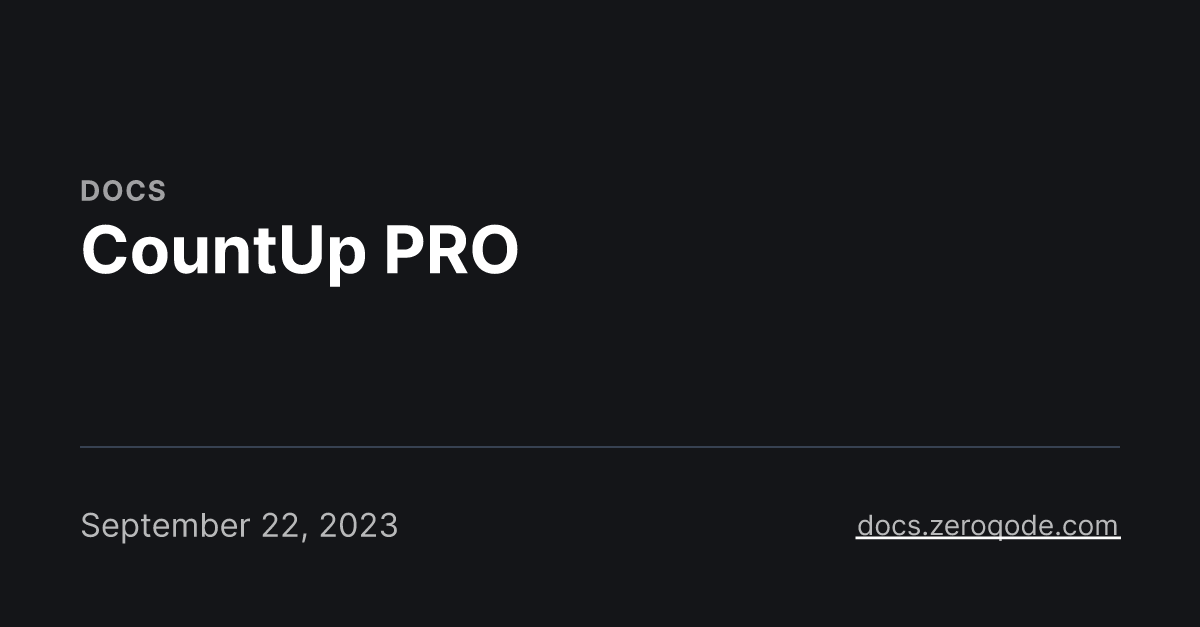 CountUp PRO