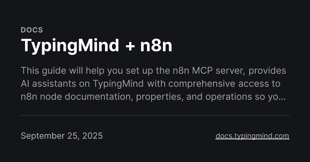 TypingMind + n8n