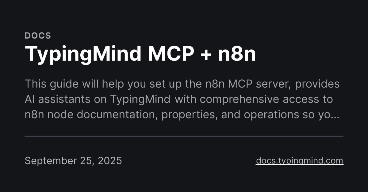 TypingMind MCP + n8n