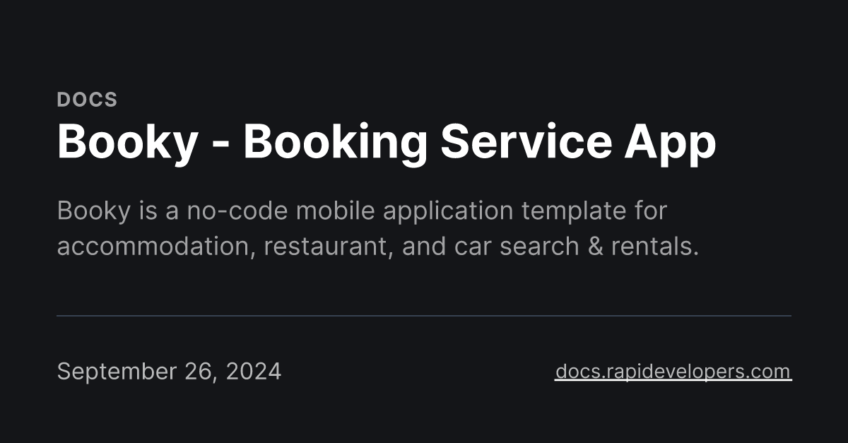 Booky - Booking Service App