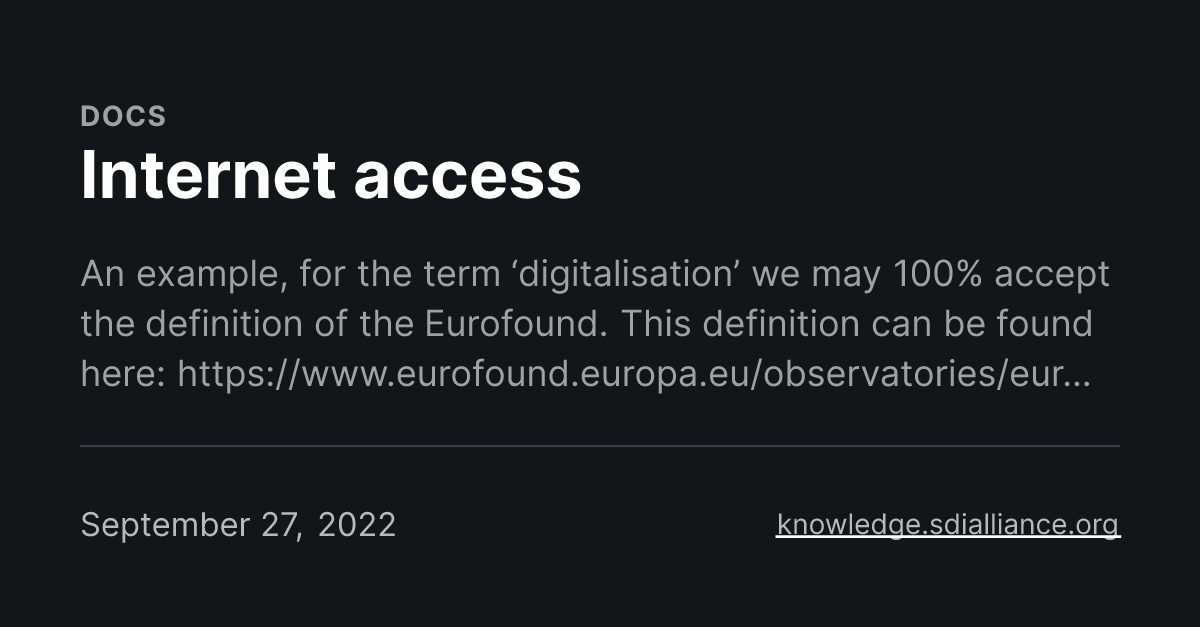Internet access