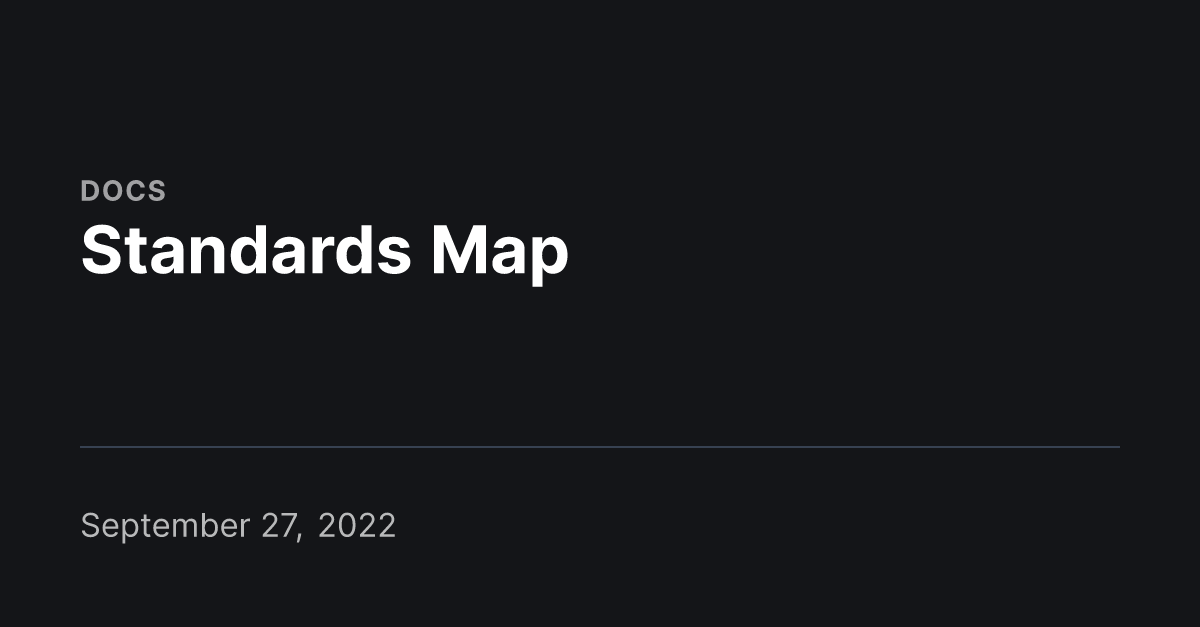Standards Map - SDIA