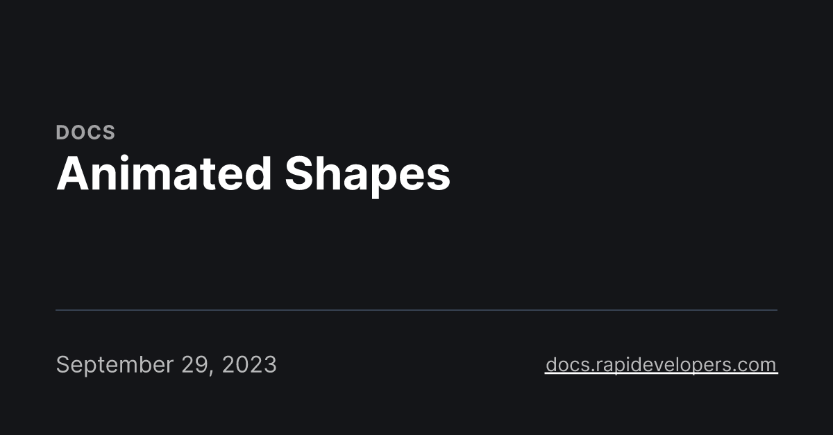 Animated Shapes
